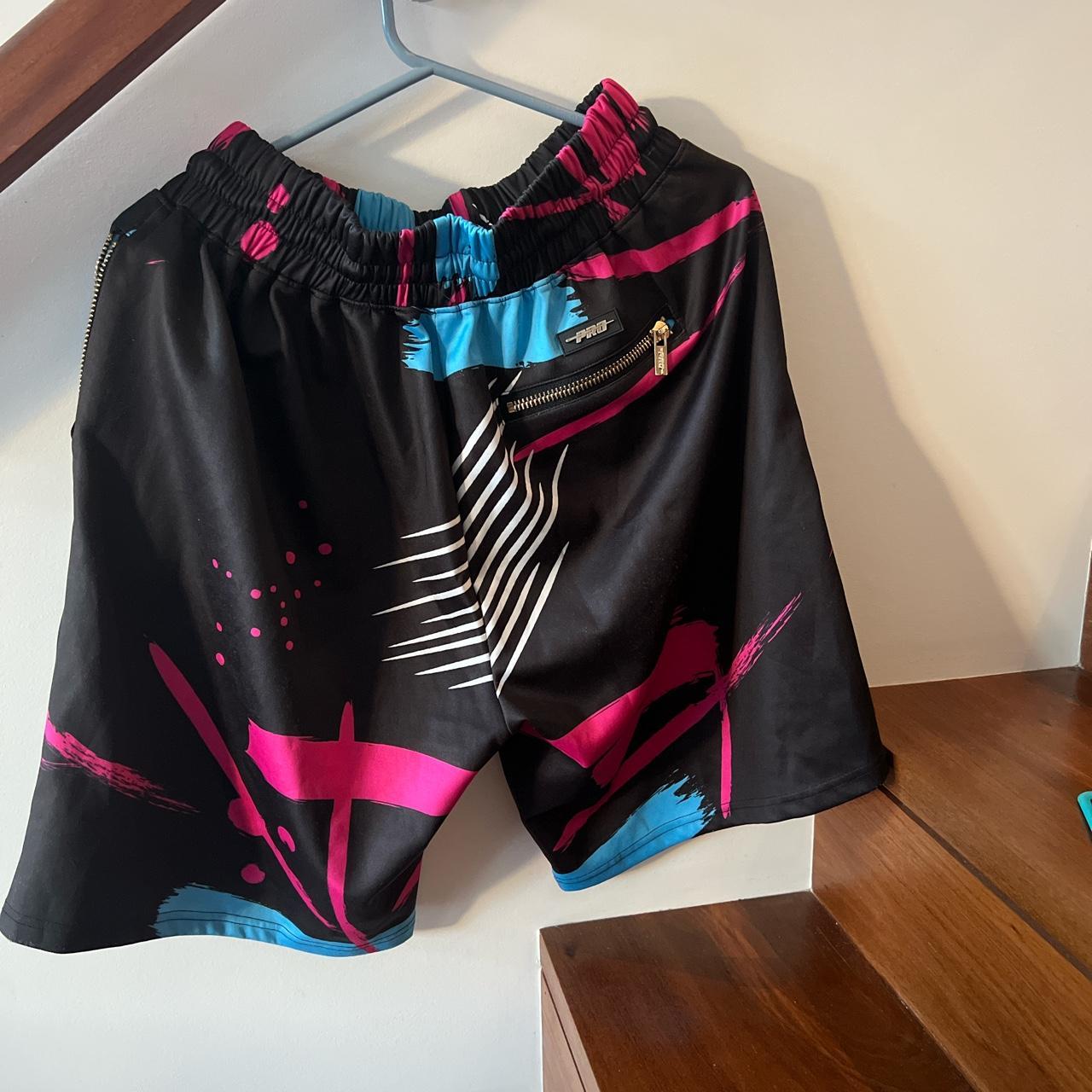 black pyramid miami heat basketball shorts great... - Depop