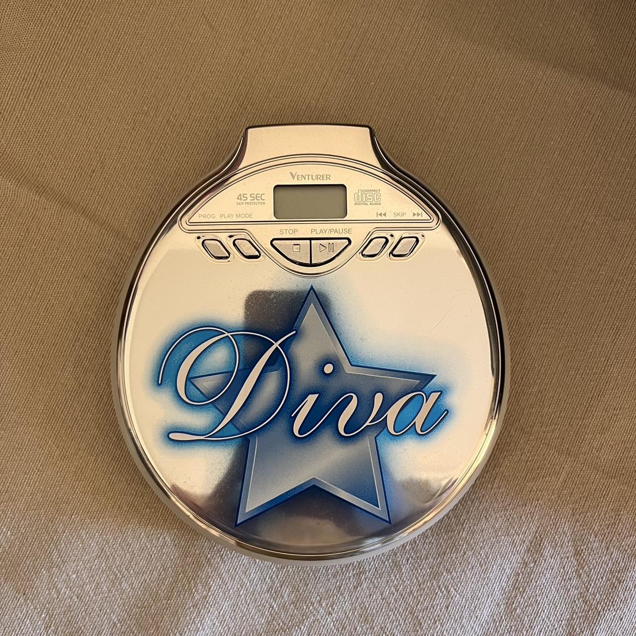 Y2K 2002 DIVA portable CD player SUPER CUTE!!... - Depop