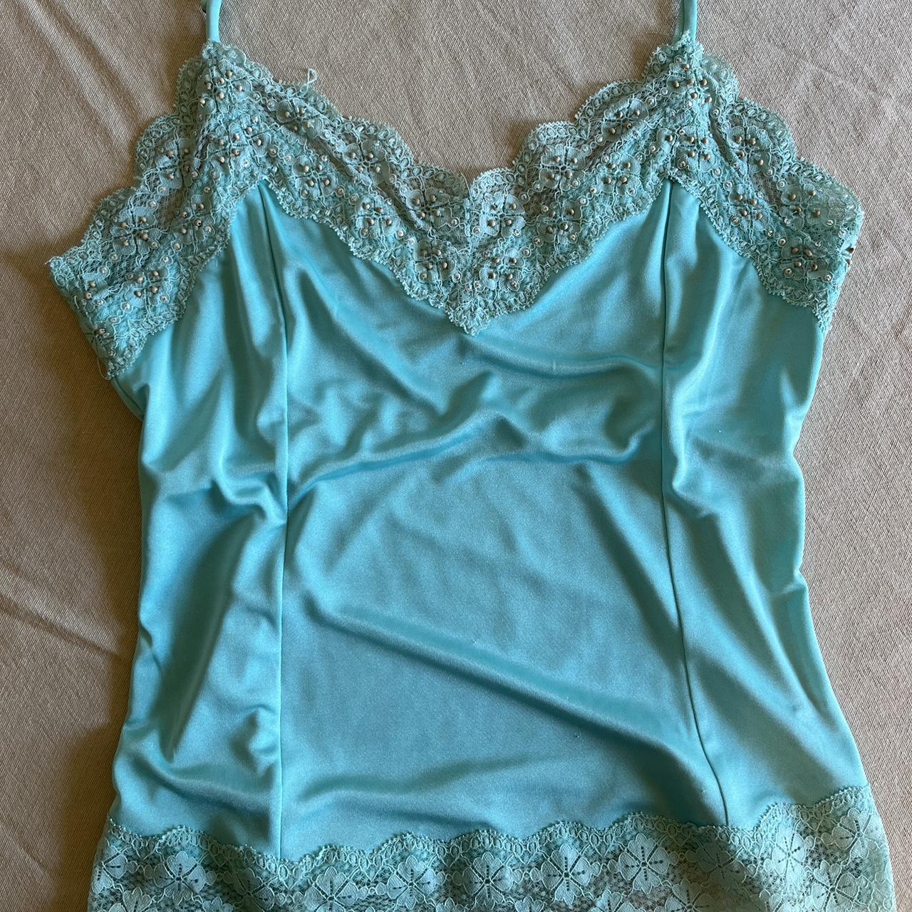 Y2K BEADED CAMI TANK Super cute and silky, the color... - Depop