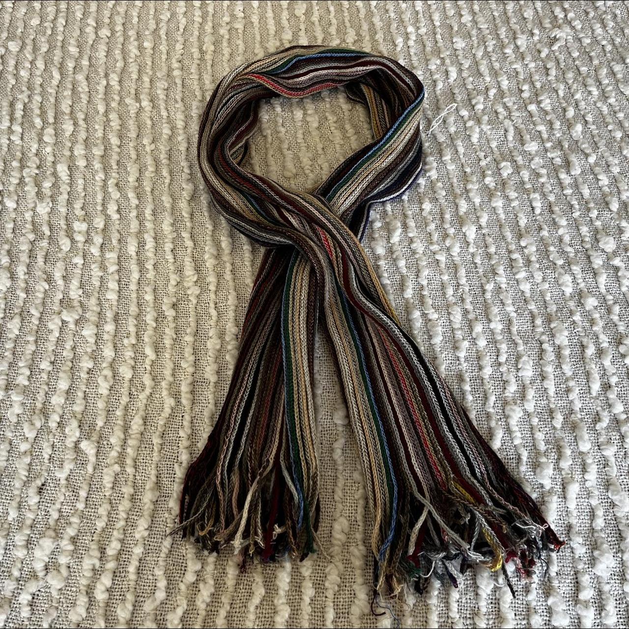 Striped thin scarf Gilmore girls inspired Multi... - Depop