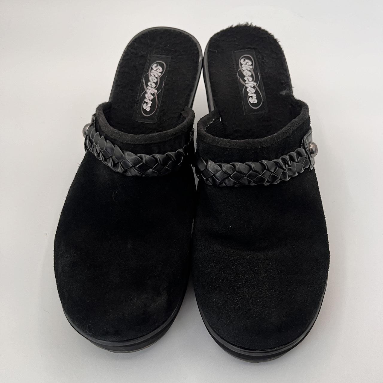VTG sketchers black clogs Size 8 Heel is 3.5” - Depop