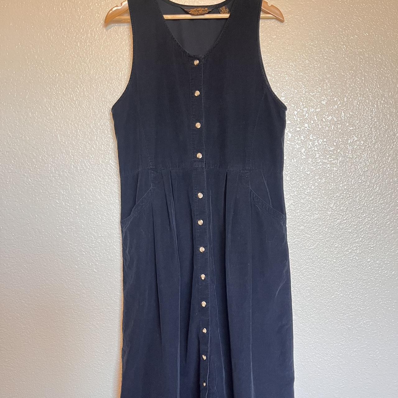 Eddie Bauer VTG button front maxi dress Size medium ... - Depop