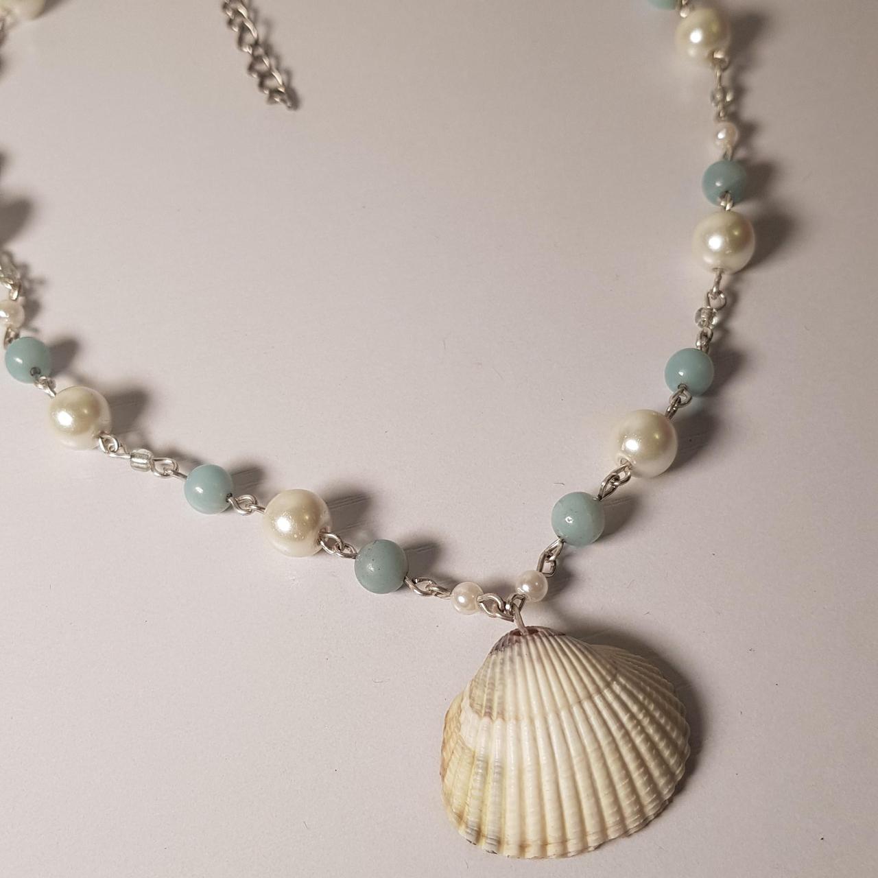 Seashell necklace 🐚 Handmade necklace made with... - Depop