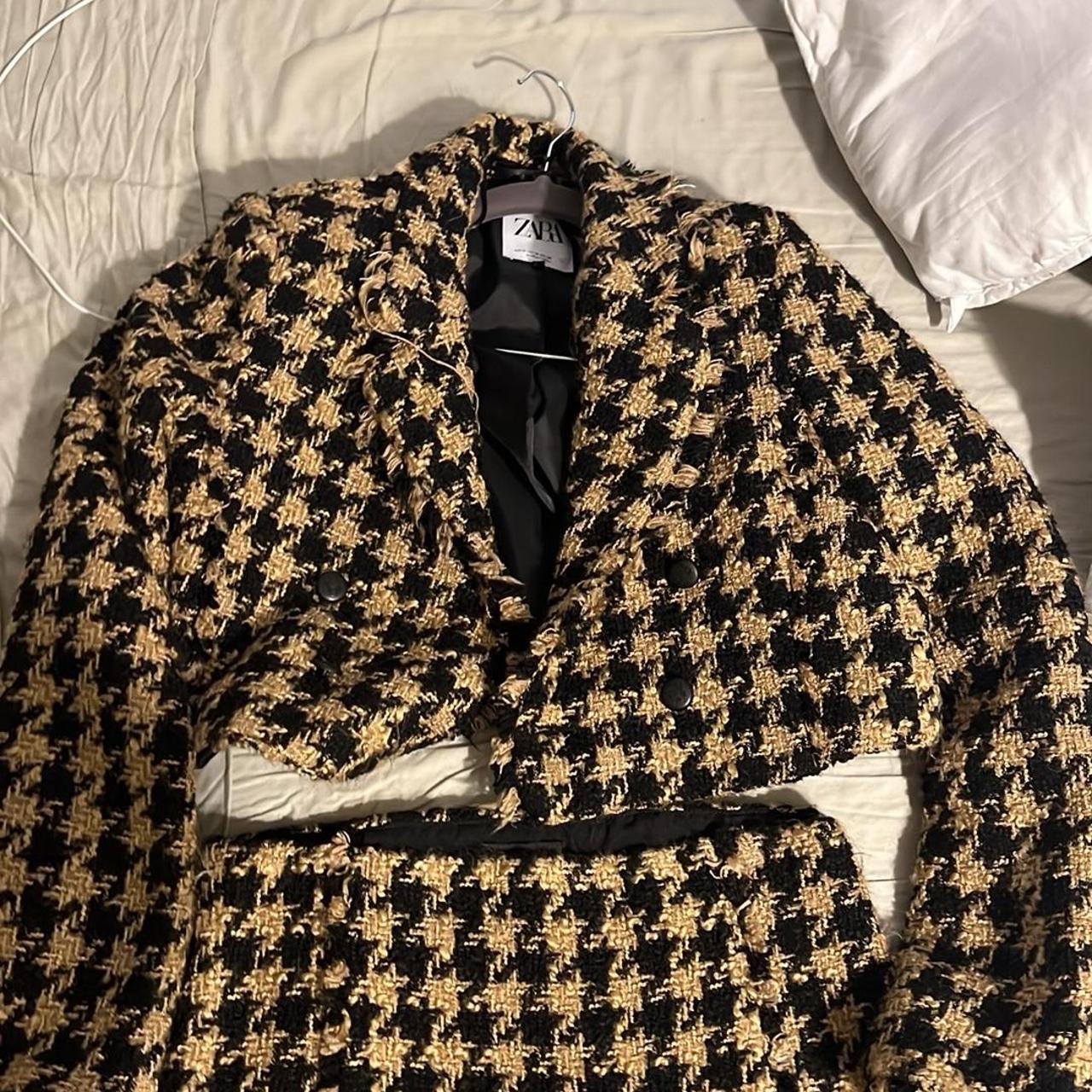 Tweed matching set. Blazer and skirt. Medium sized... - Depop