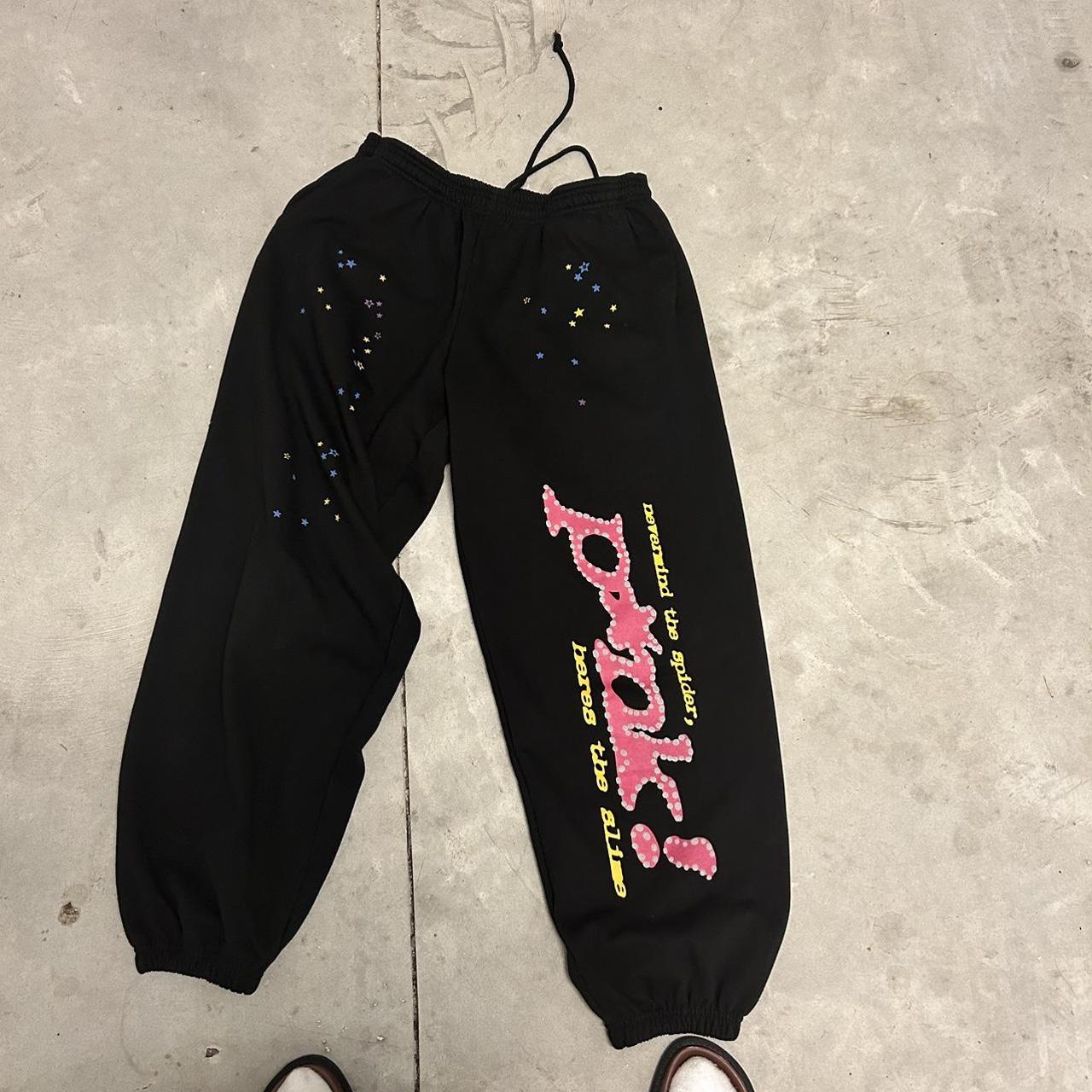 Black P*nk Sp5der Pants 100% AUTHENTIC -Tried on... - Depop