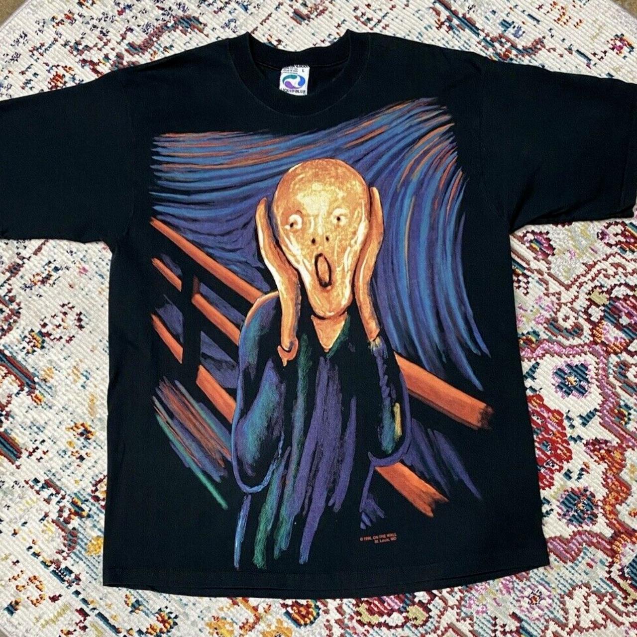 VINTAGE 1990'S LIQUID BLUE THE SCREAM EDVARD MUNCH... - Depop