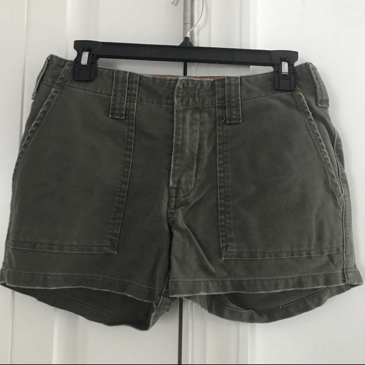 Vintage Abercrombie & Fitch Olive Green Shorts Y2k... - Depop