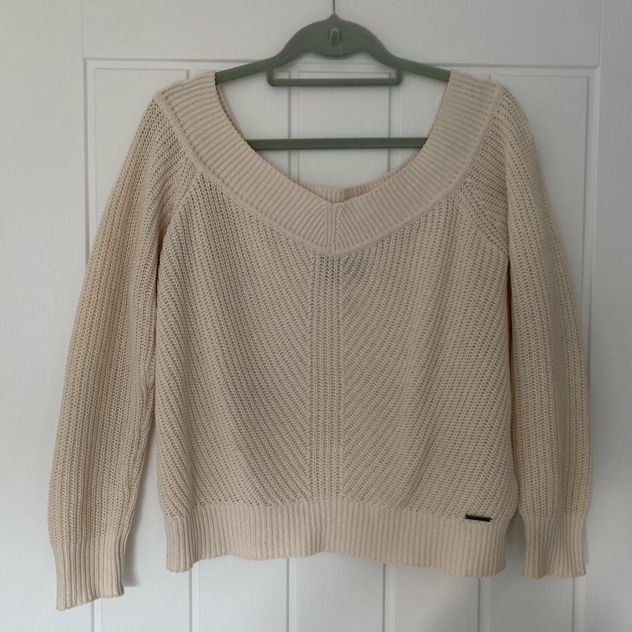 Abercrombie & Fitch Women's Cream Jumper | Depop