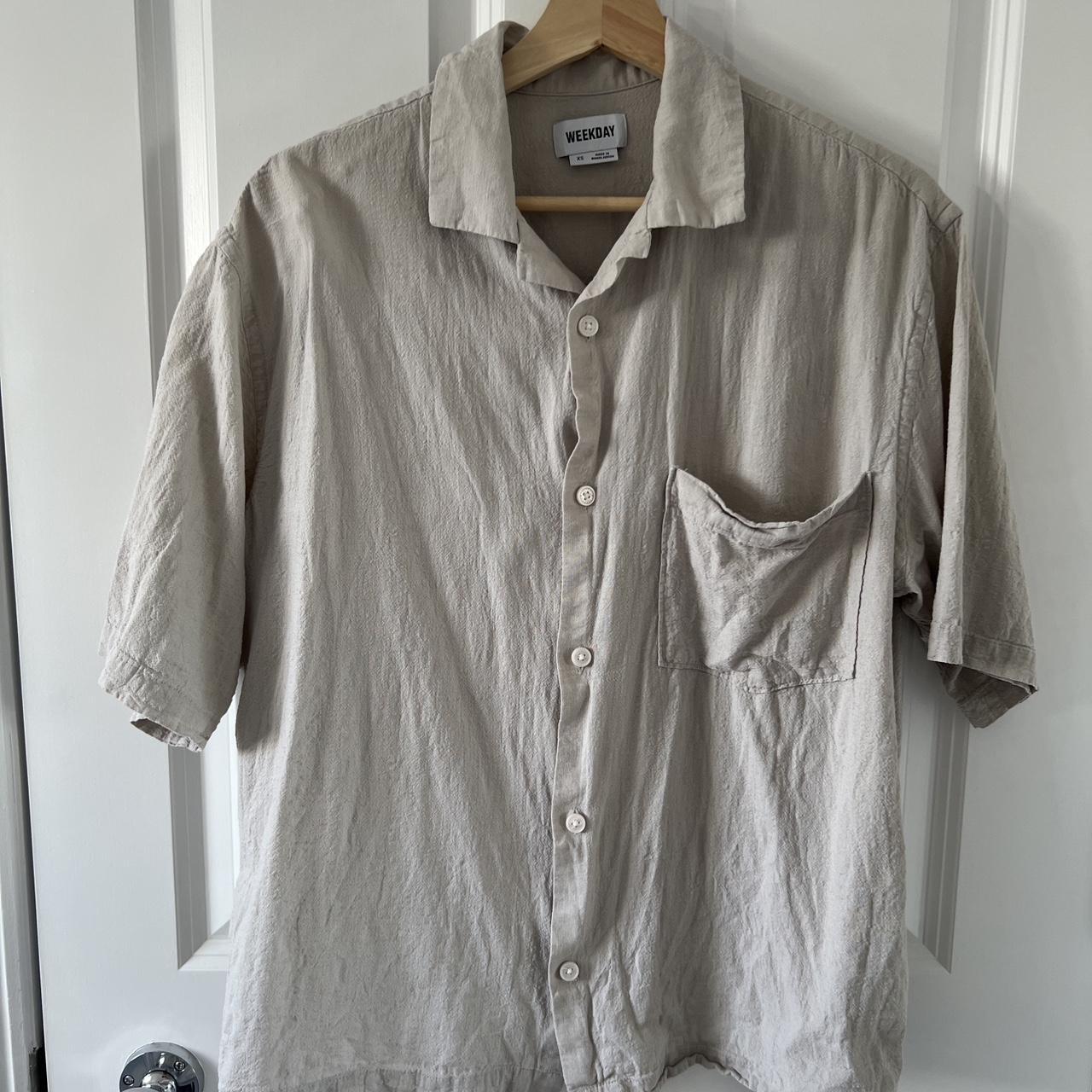 Weekday Linen Shirt - Depop