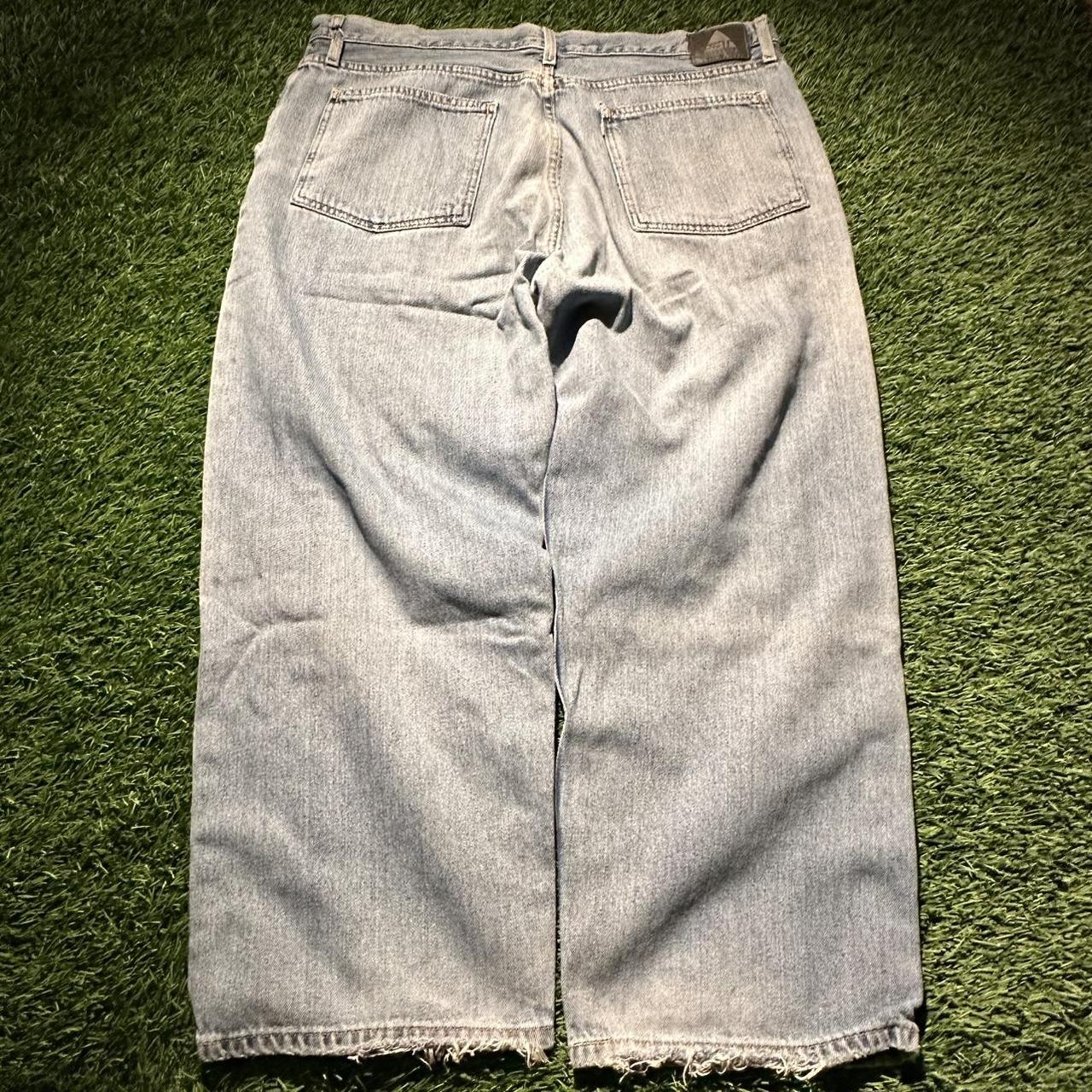 BAGGY Y2K Silver Tabs 40x30 #vintage #y2k #grunge... - Depop