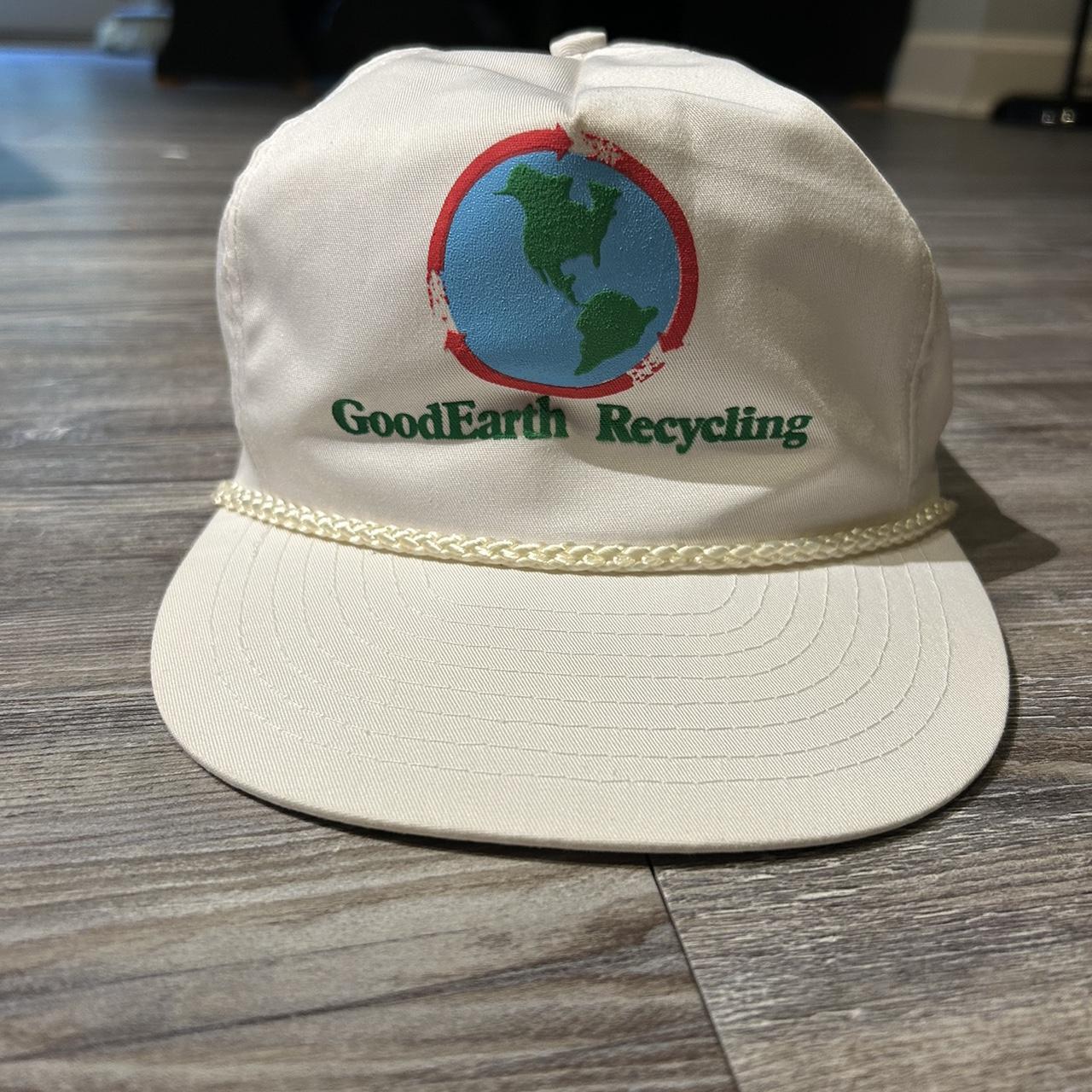 vintage 80s good earth recycling rope brim hat.... - Depop