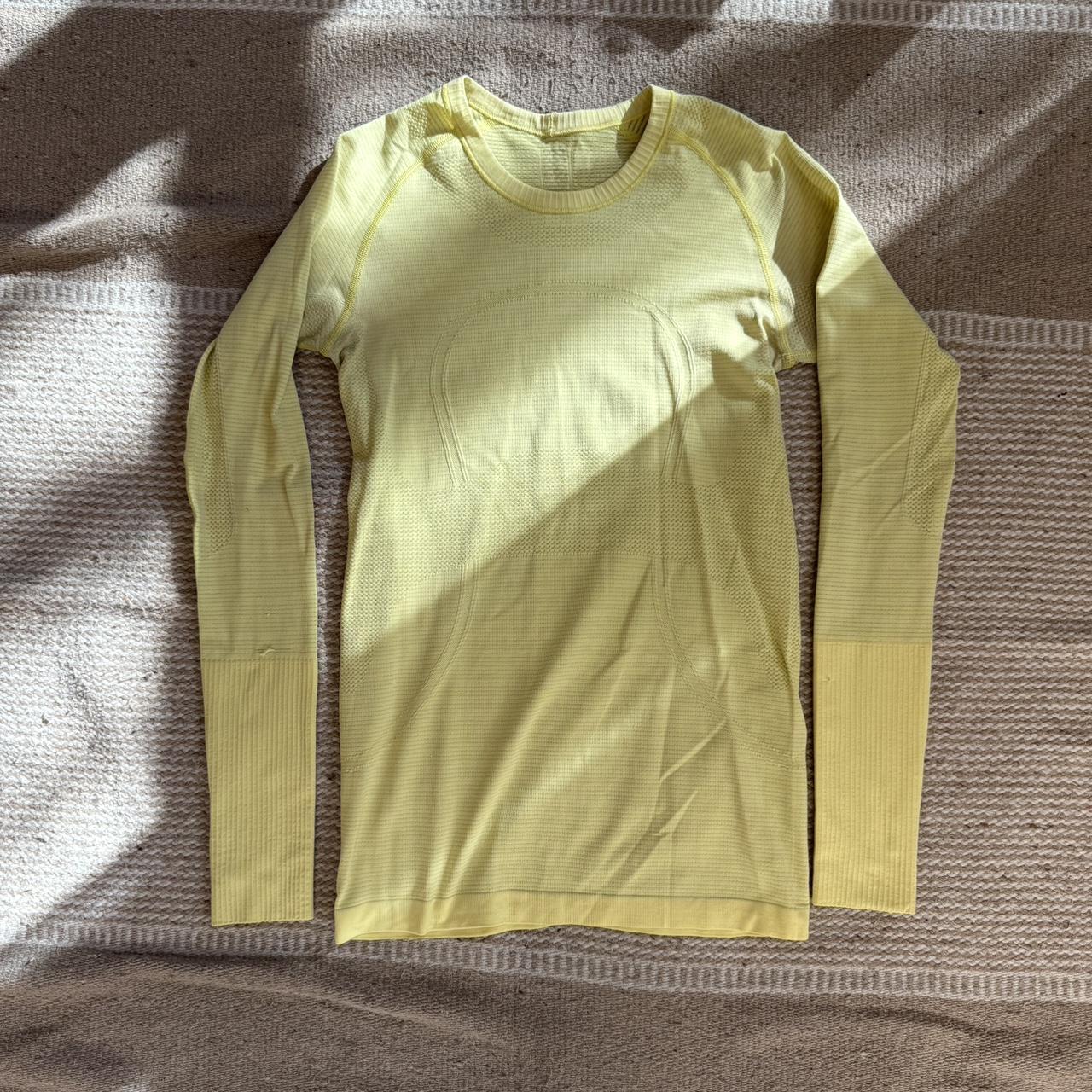 📎Lululemon Swiftly Tech yellow long sleeve 📎 tight... - Depop
