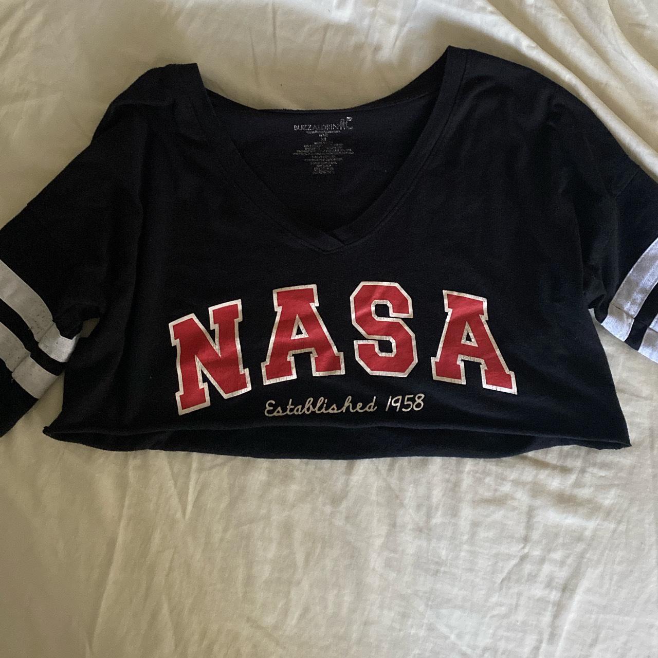 Black NASA crop top. Been worn a few times - Depop