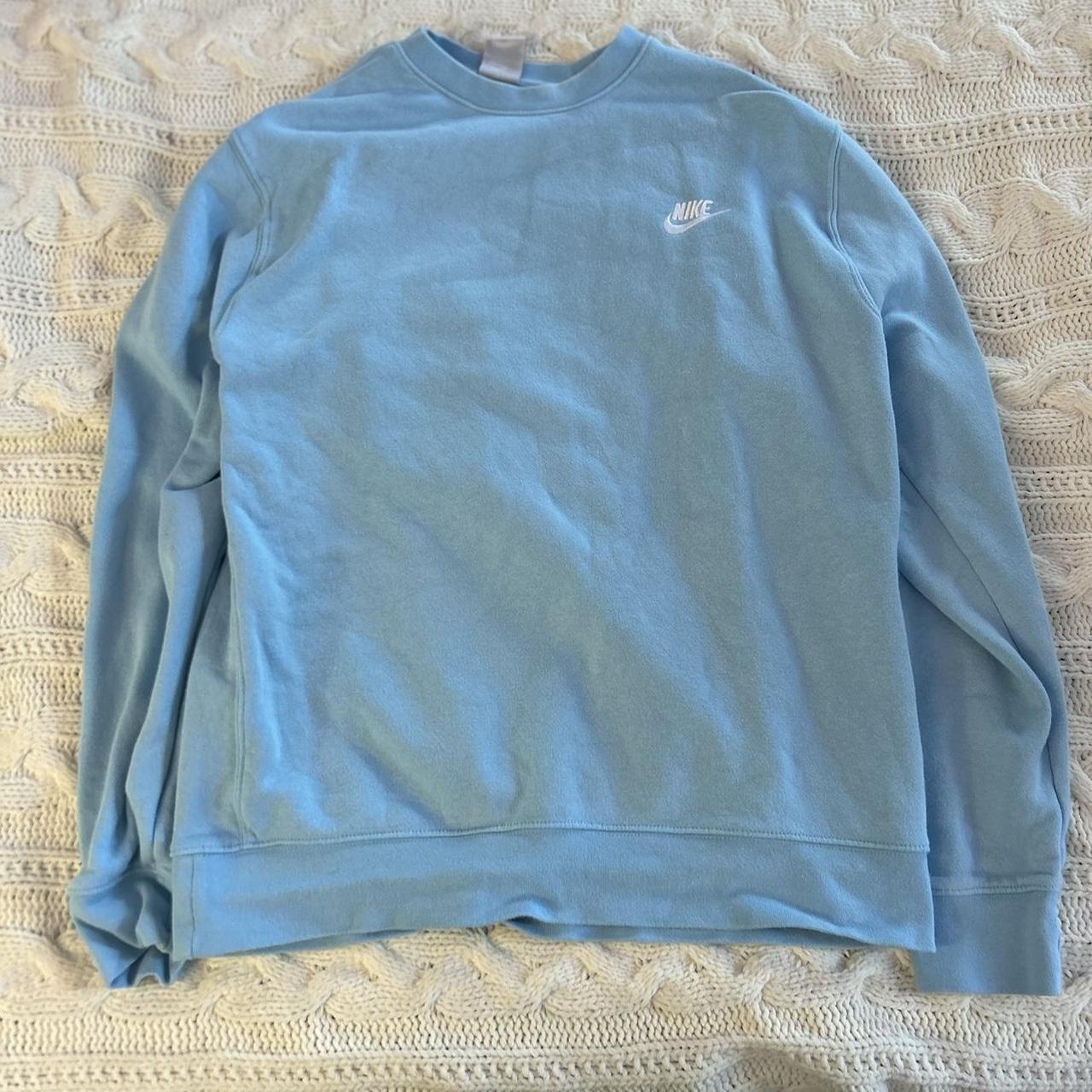Light Blue Nike Crewneck Size: Large Message me... - Depop