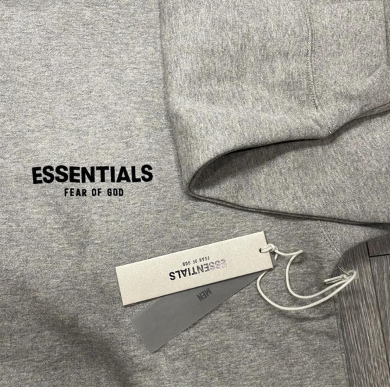 Grey Essentials hoodie. - Depop