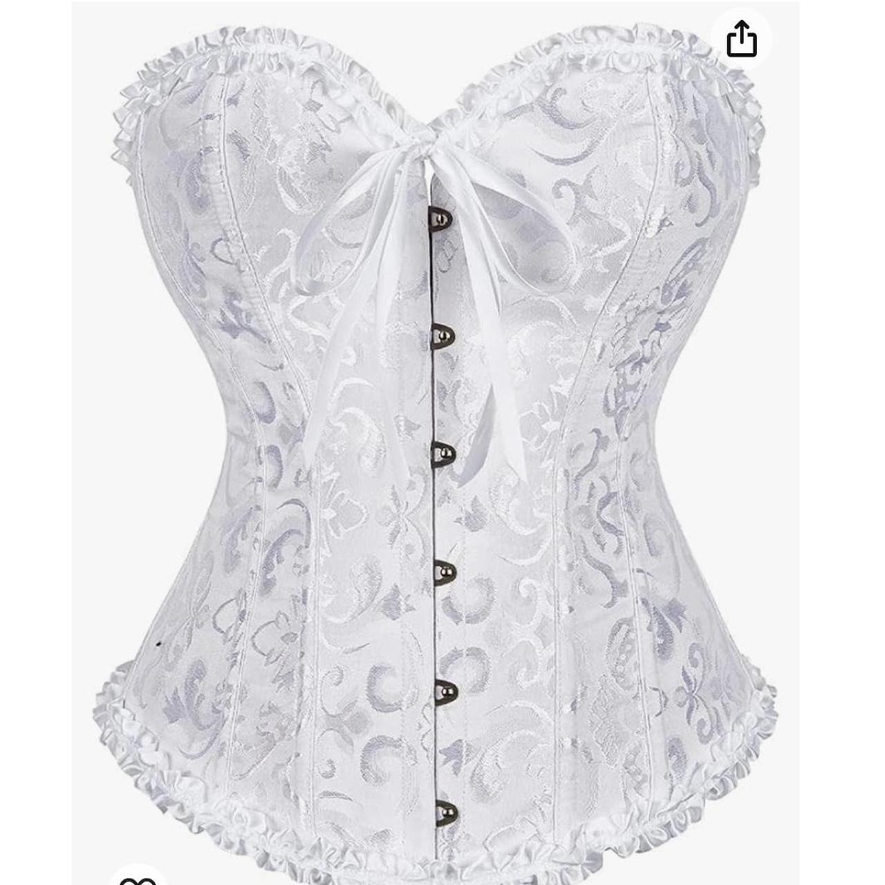 White Corset Top #party #halloween #goingout... - Depop