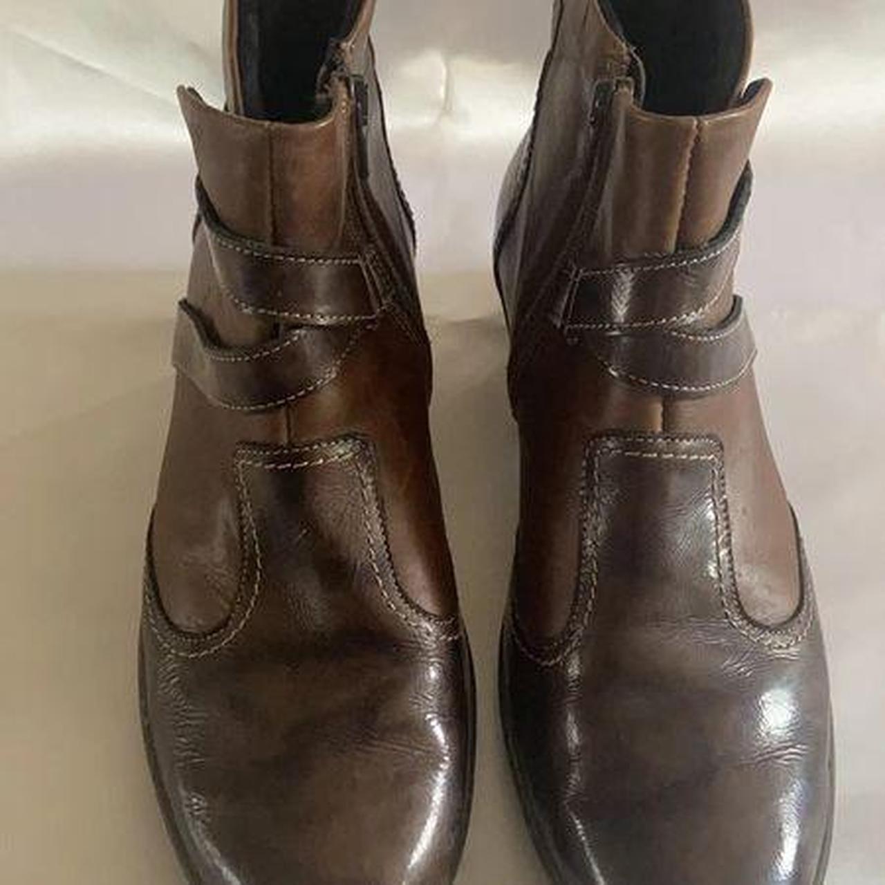 Women’s Suave brown leather ankle boots size... - Depop