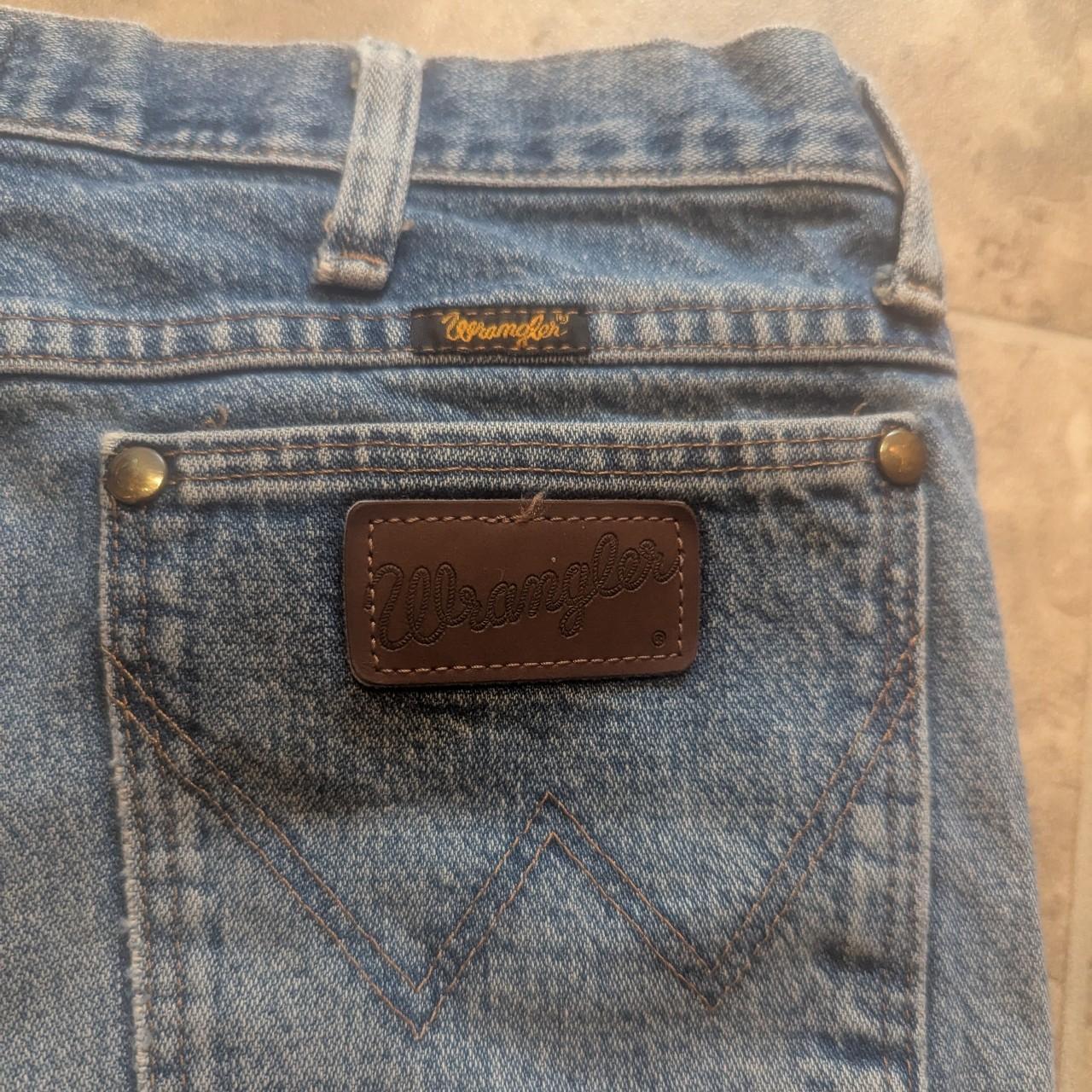 Vintage Wrangler ripped/distressed work jeans,... | Depop