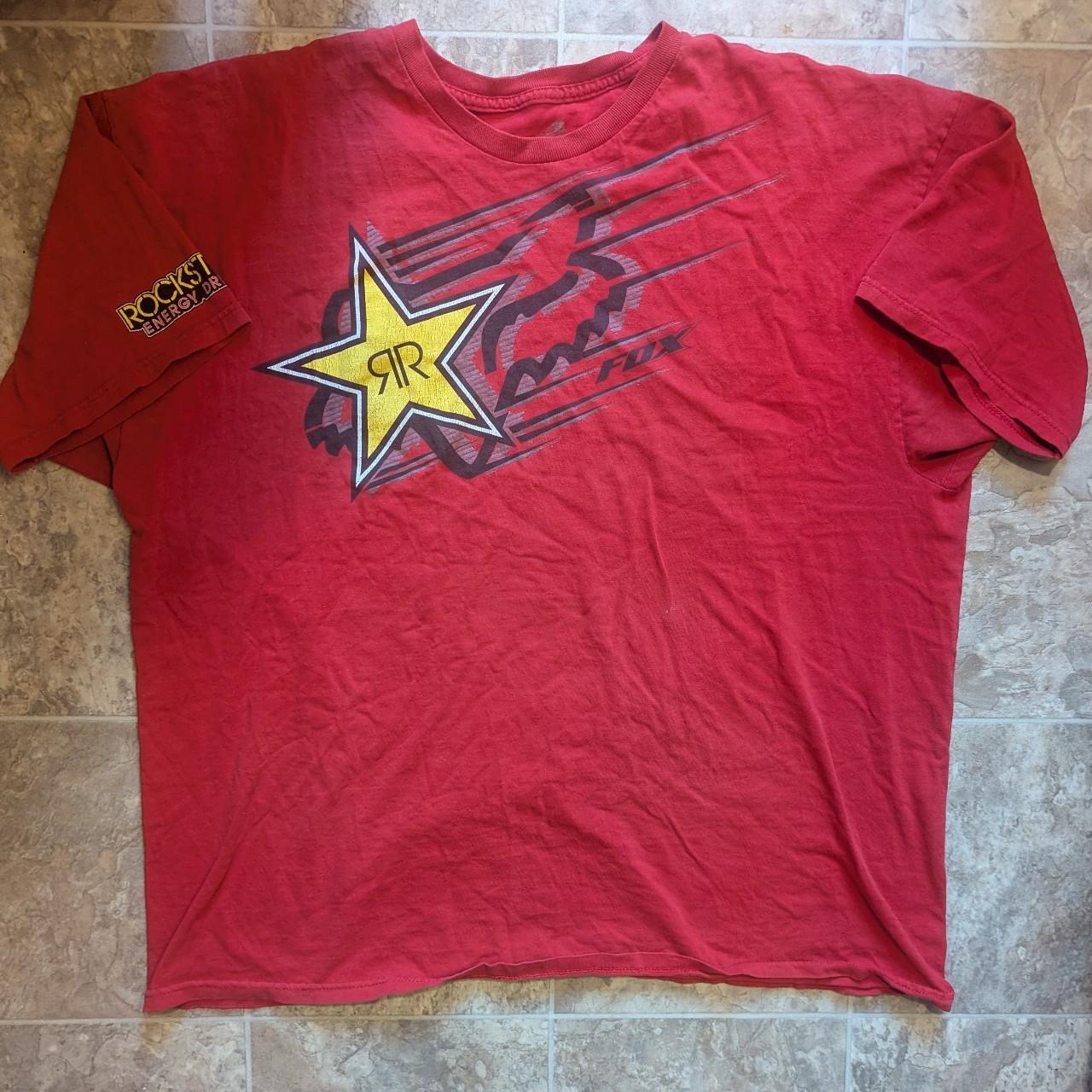 Red Fox Racing x Rockstar Energy Drink oversize t... | Depop
