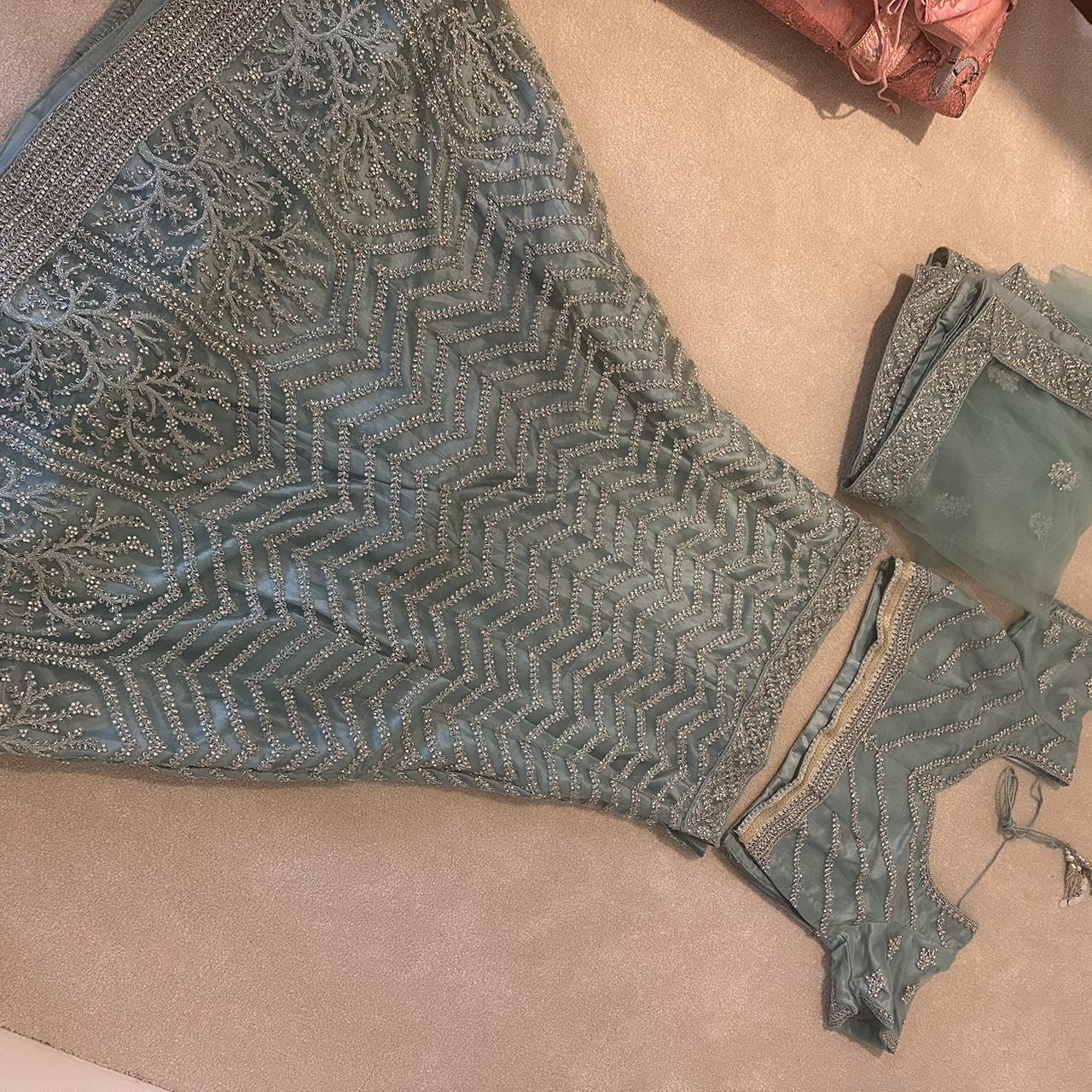 Never Worn! Gorgeous mermaid Lengha. Custom made by... | Depop