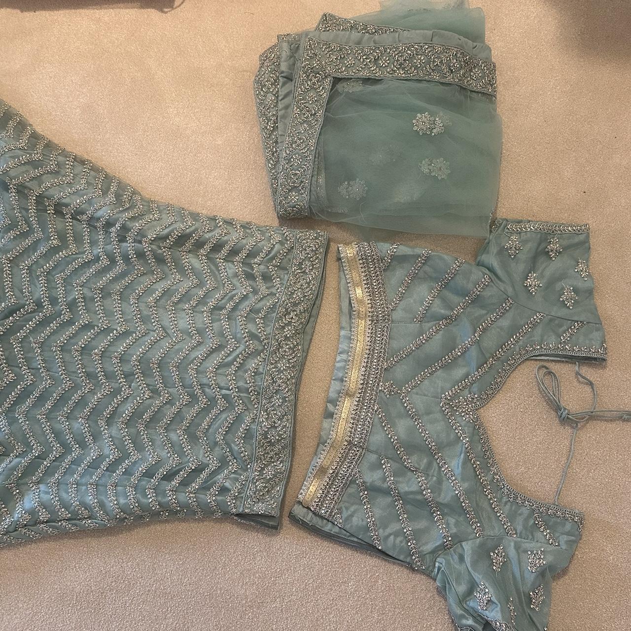 Never Worn! Gorgeous mermaid Lengha. Custom made by... | Depop