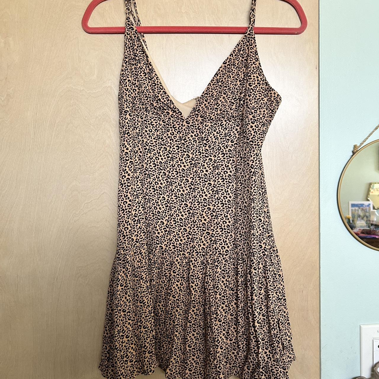 cheetah mini dress from PACSUN size: small #pacsun... - Depop