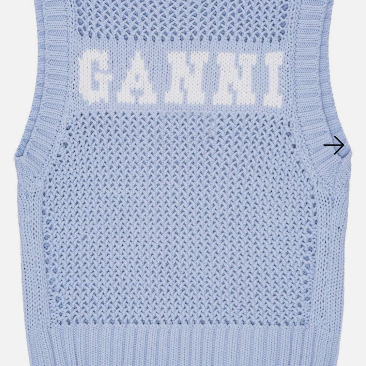 Ganni knit vest Worn for a few hours Perfect... - Depop