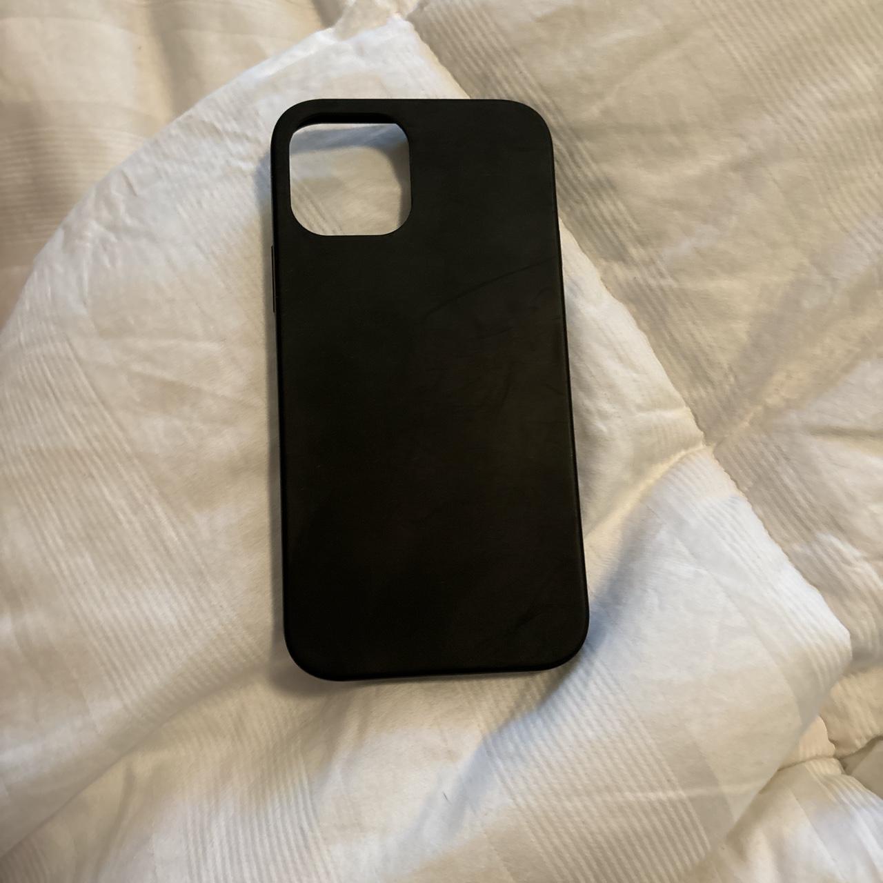 black iphone 12/12 pro phone case simple protective - Depop