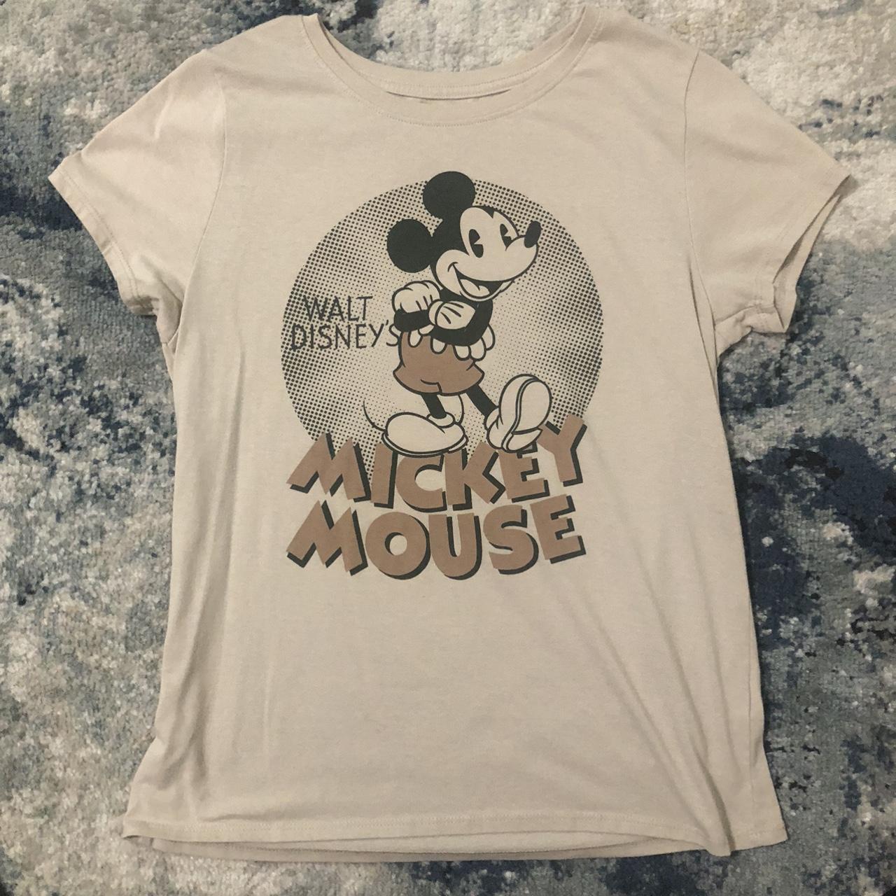 tan vintage Mickey Mouse Walt Disney t shirt,... - Depop