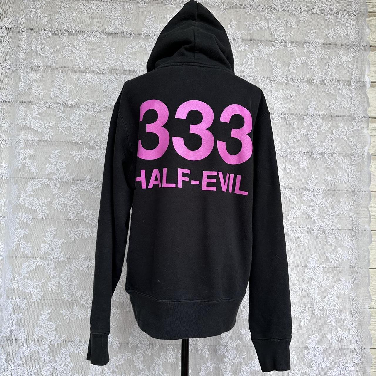 LIMITED EDITION Half Evil “333” logo hoodie. Black... - Depop