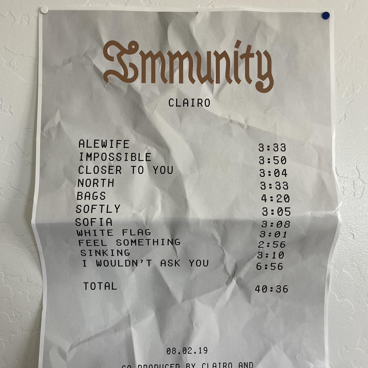 Handmade Clairo ‘ immunity ’ album Poster | Glossy... - Depop