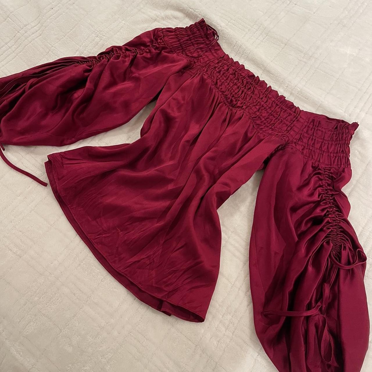 Parker red off the shoulder blouse - size XS - Depop