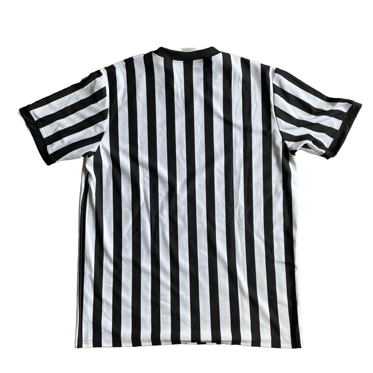 Activewear Athletic Referee Black White Stripe Shirt... - Depop