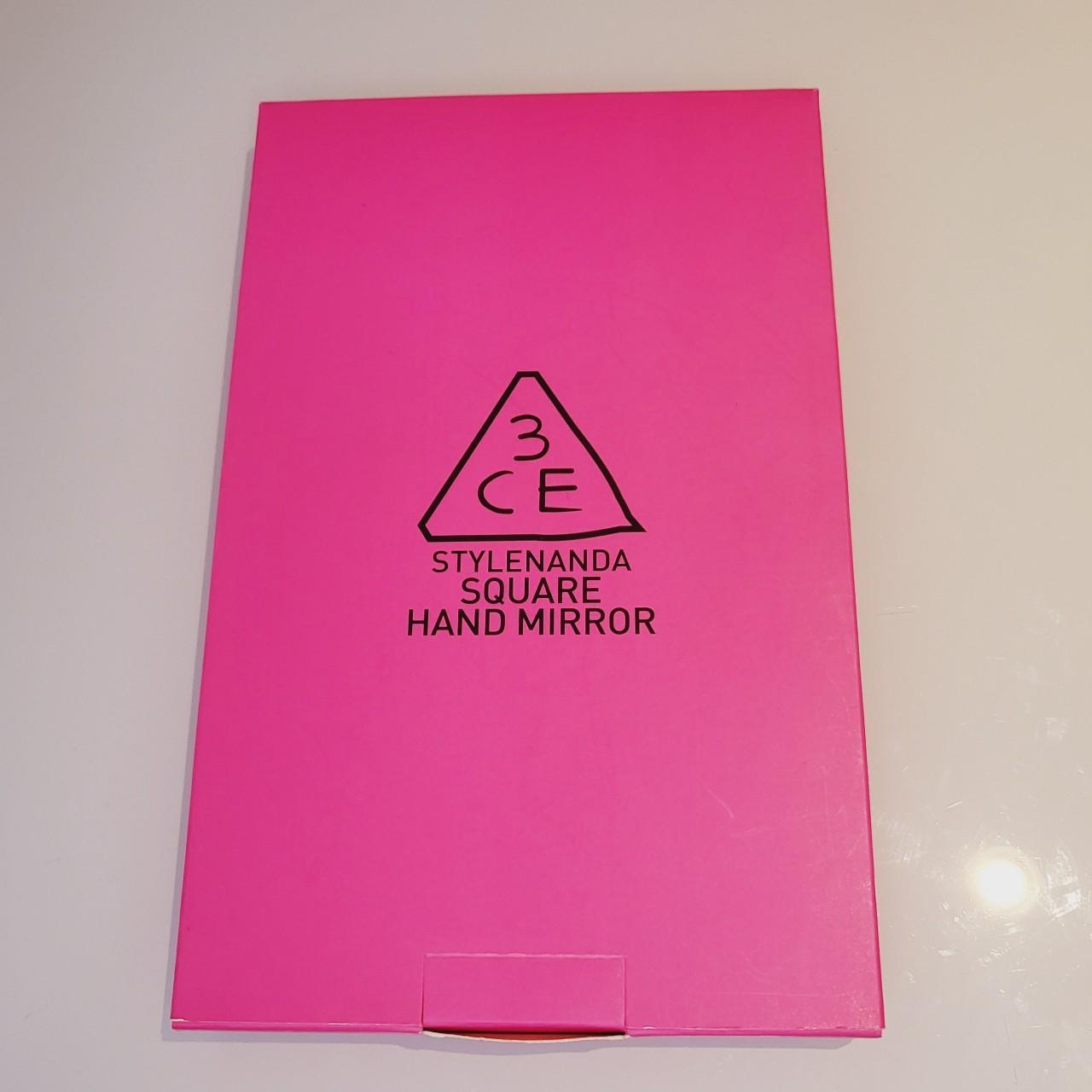 stylenanda 3ce hot pink hand held mirror customized... - Depop