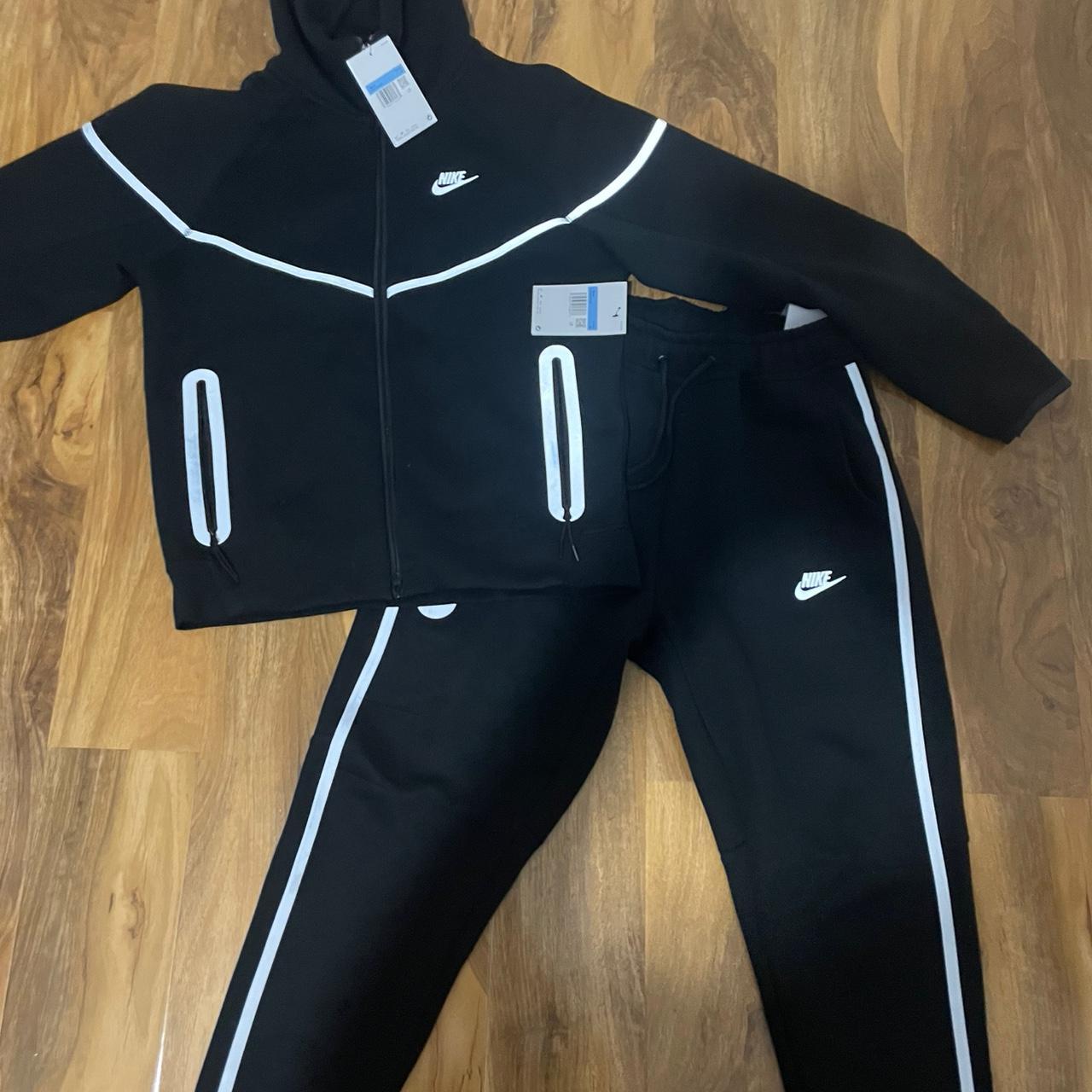 -Black reflective nike tech fleece -Brand new in... | Depop