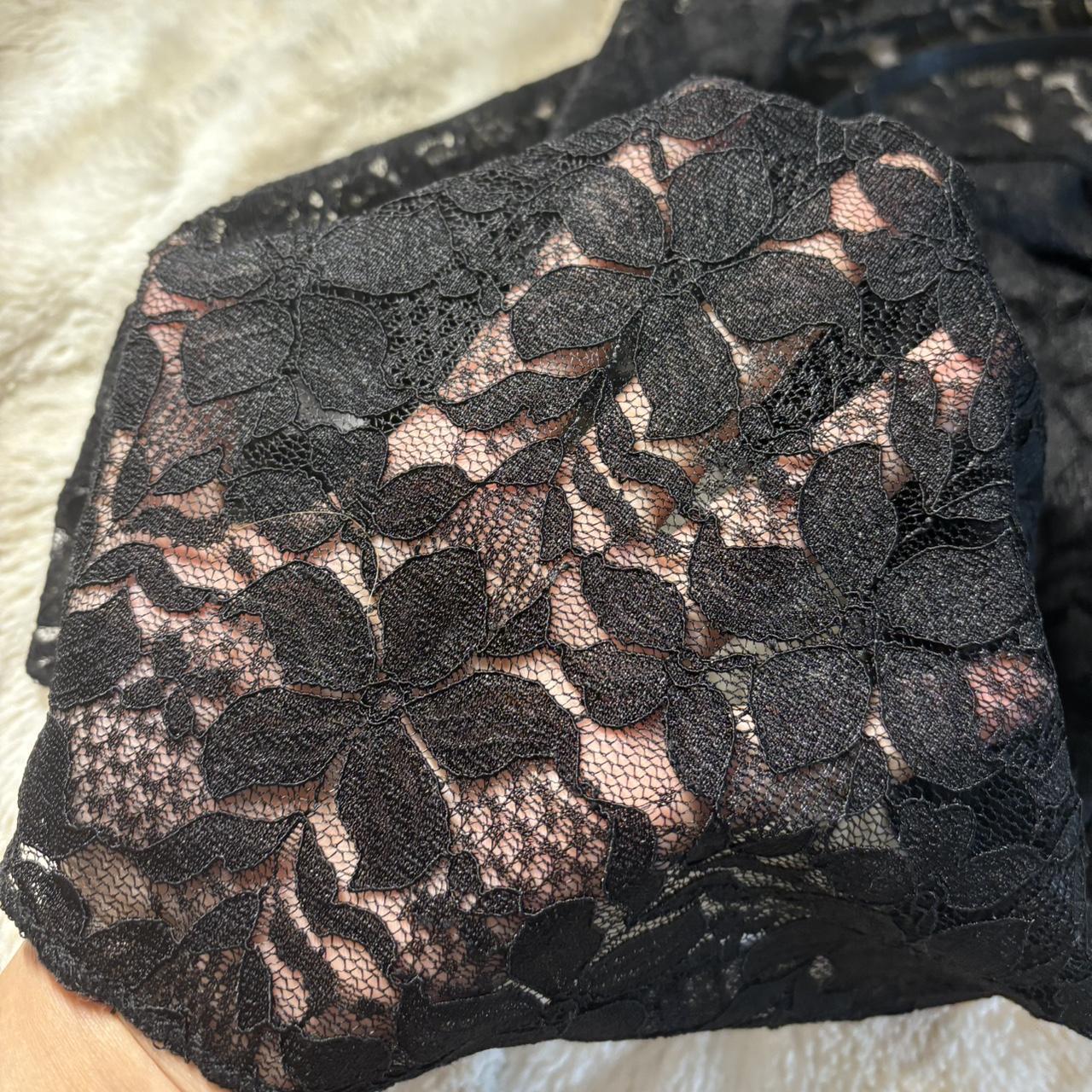 Black see through Emo 2000s Lace Cami Top Worn few... - Depop