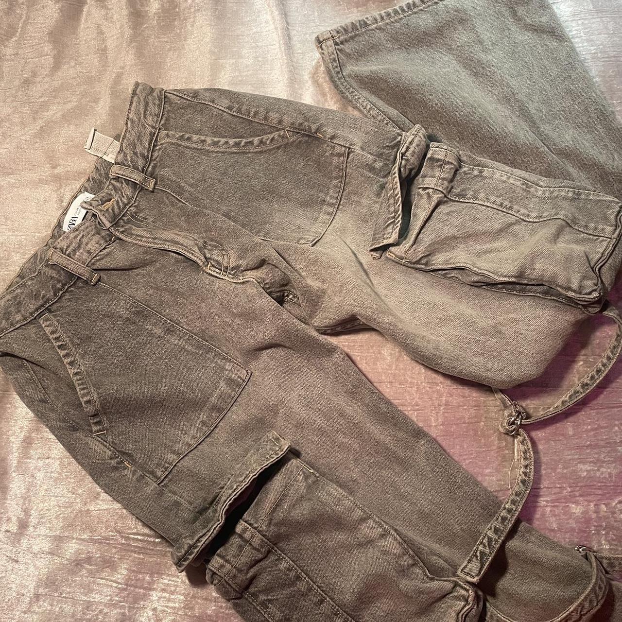 Zara cargos worn once - Depop