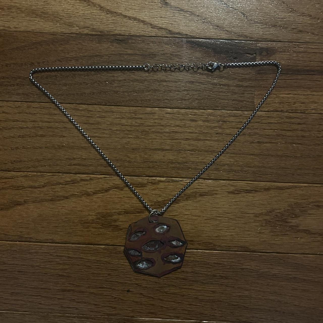 Unique, multi eyes rusted look handmade copper and... | Depop