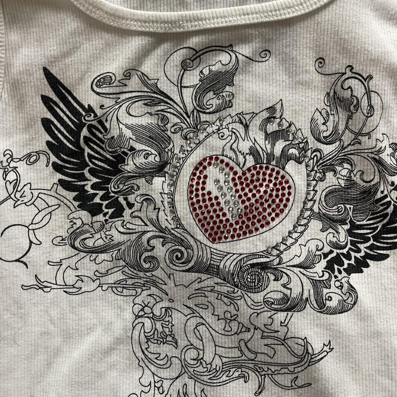 Super cute Y2k bedazzled tank top Super flattering... - Depop