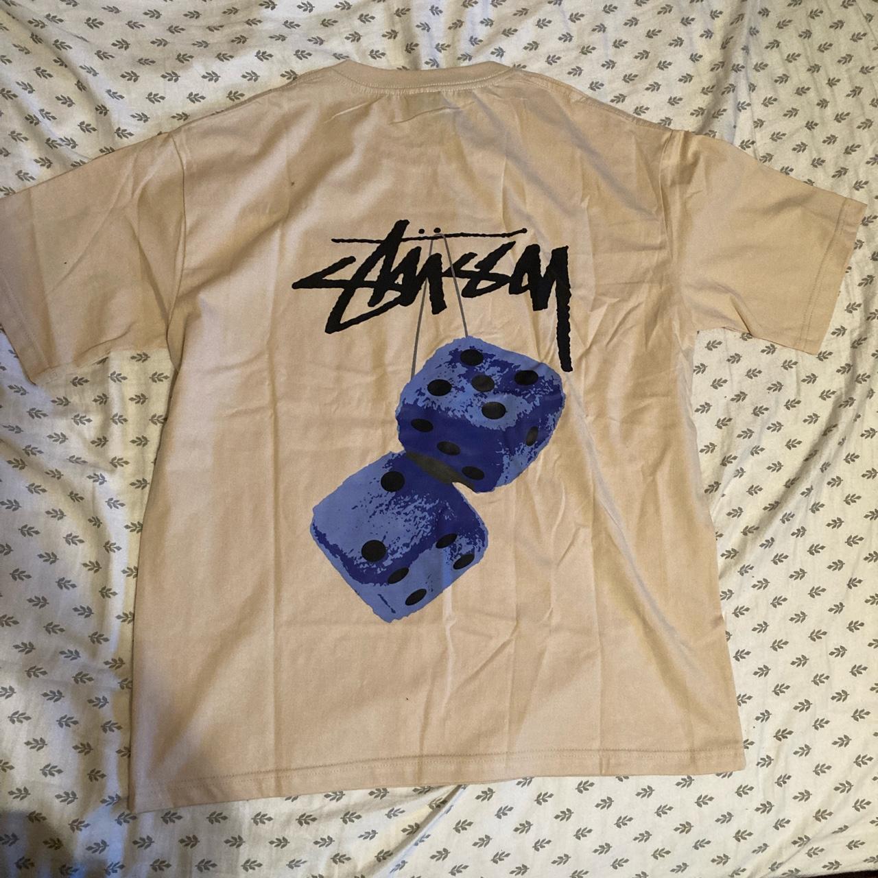 STUSSY Tan Dice Shirt SIZE: Medium BRAND NEW 100%... - Depop