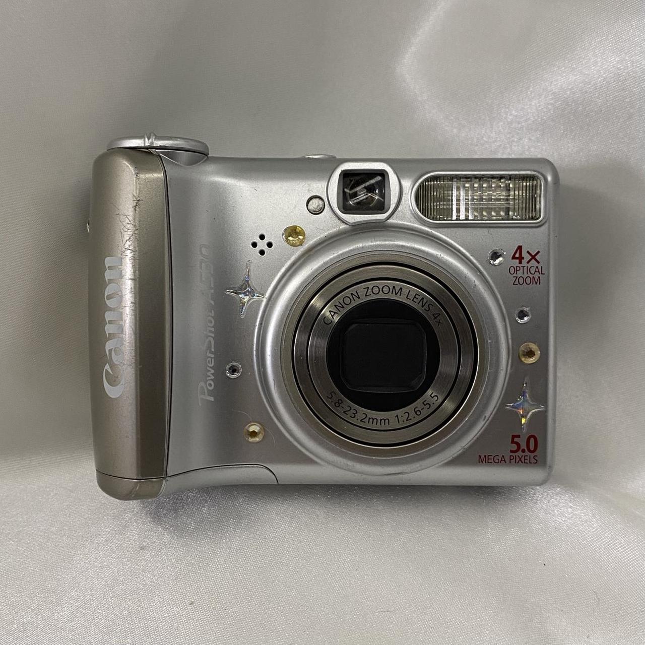 silver and gold canon powershot digital camera🪄... - Depop