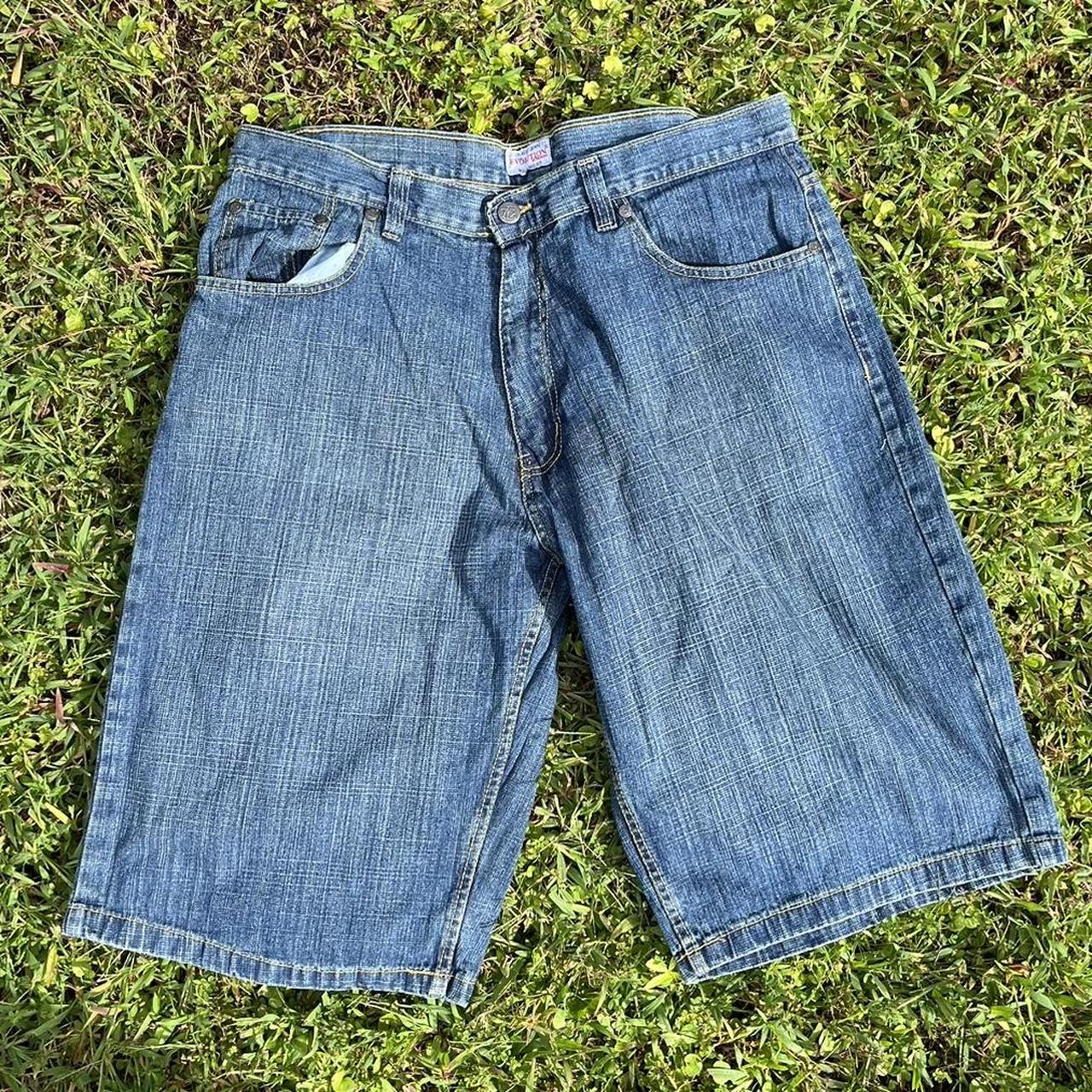 early 2000s evolution jorts. super baggy - Depop