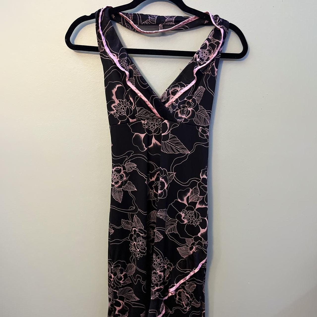 black and pink vintage dress - Depop