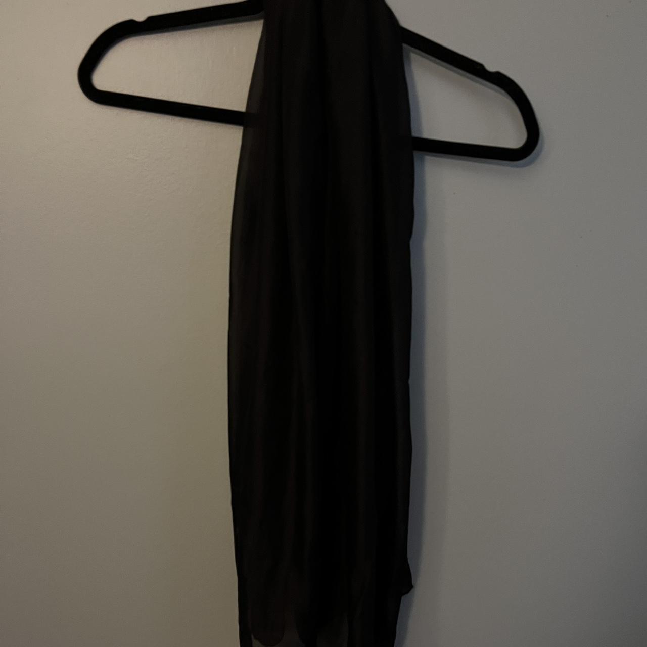 black sheer scarf - Depop
