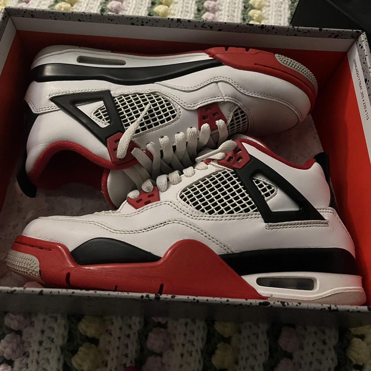 nike jordan 4 retro fire red - Depop