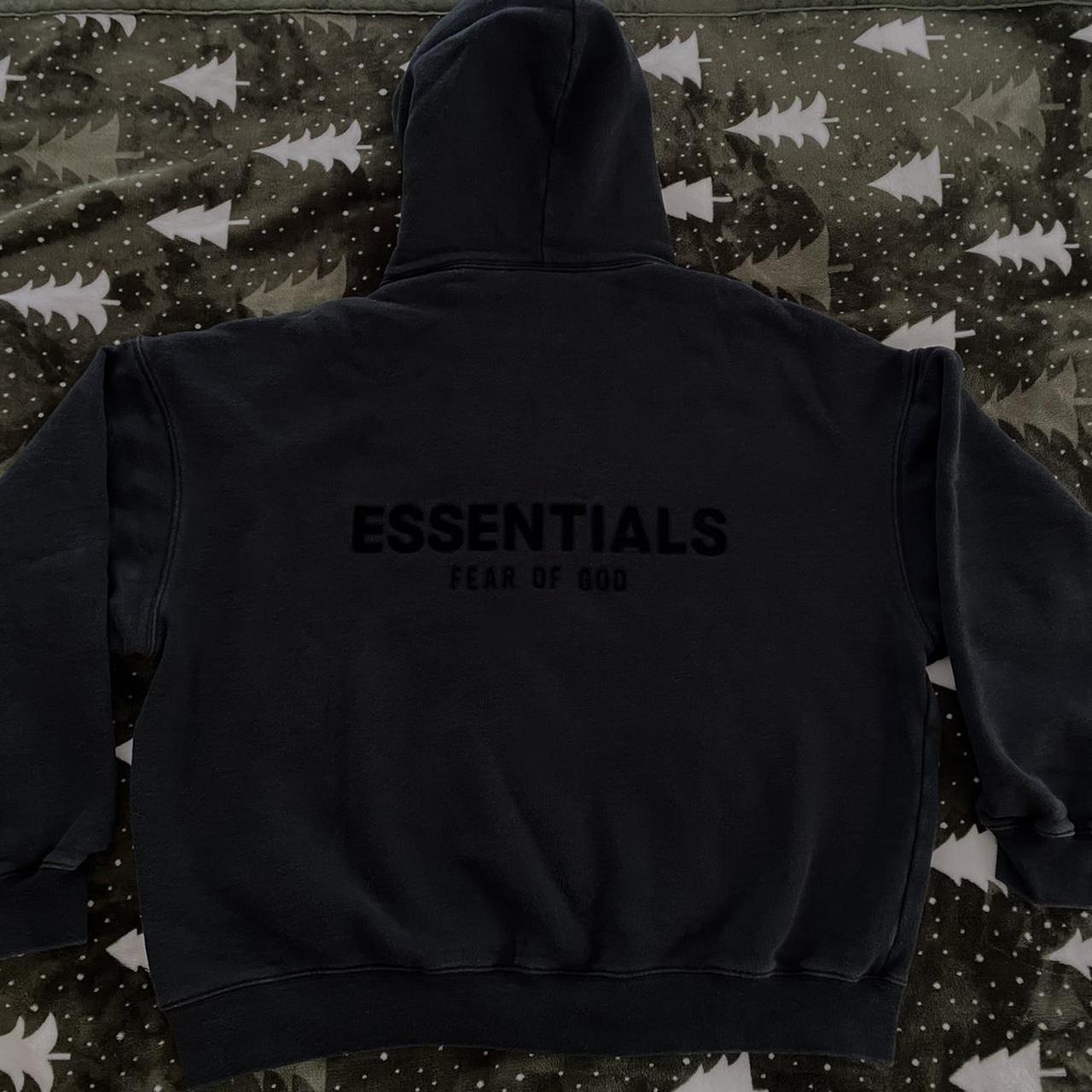 2020 Fear of God Essentials black hoodie #fogessentials - Depop