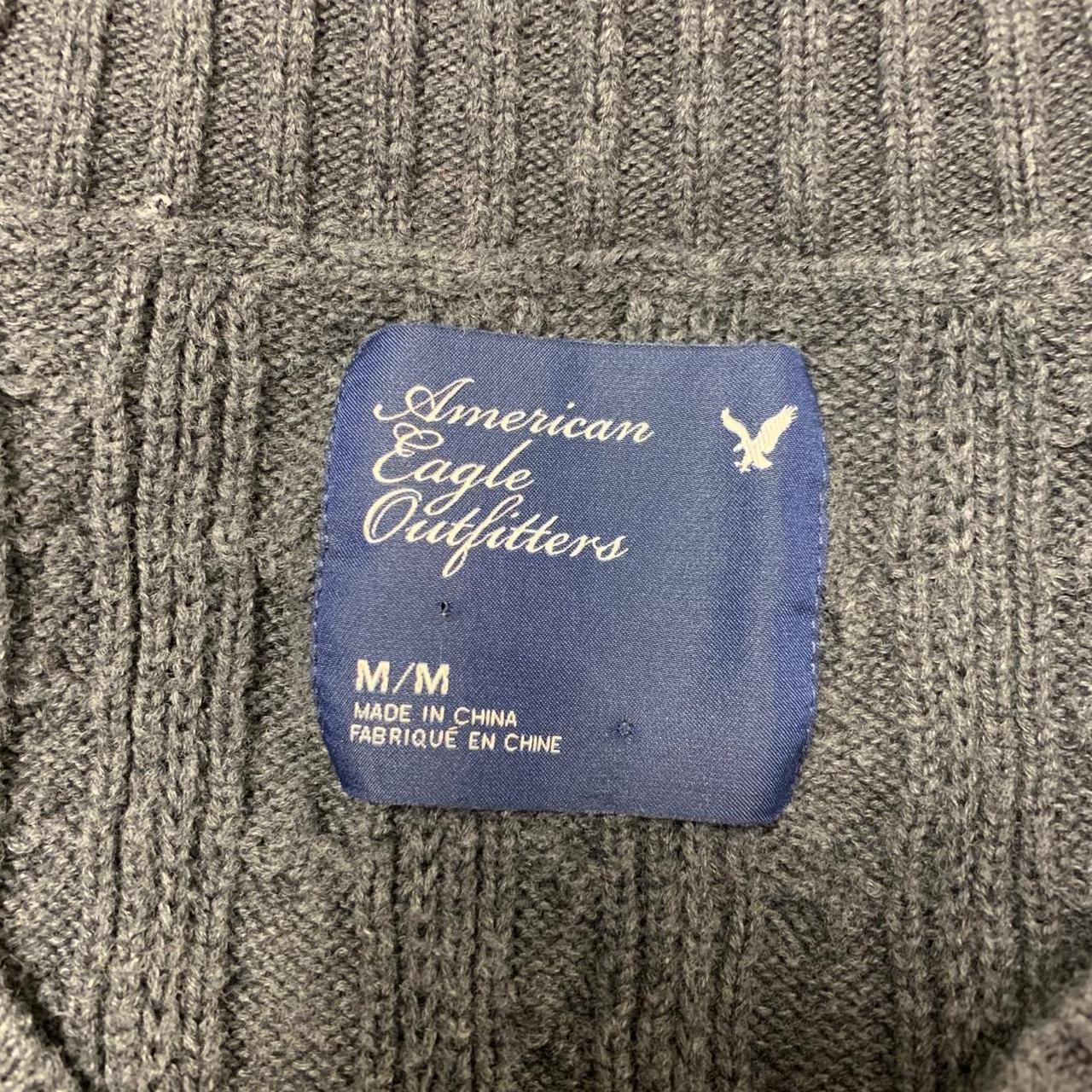 Y2K American Eagle V Neck Knit Longsleeve Sweater... | Depop