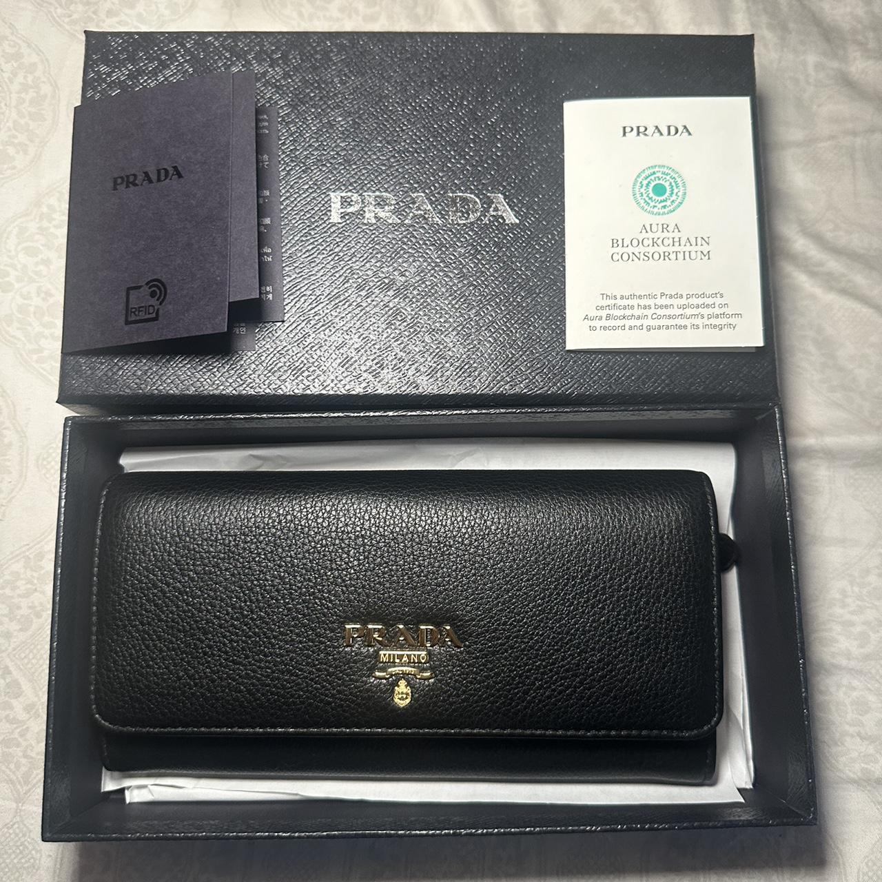 Prada wallet in original box -authentication... | Depop