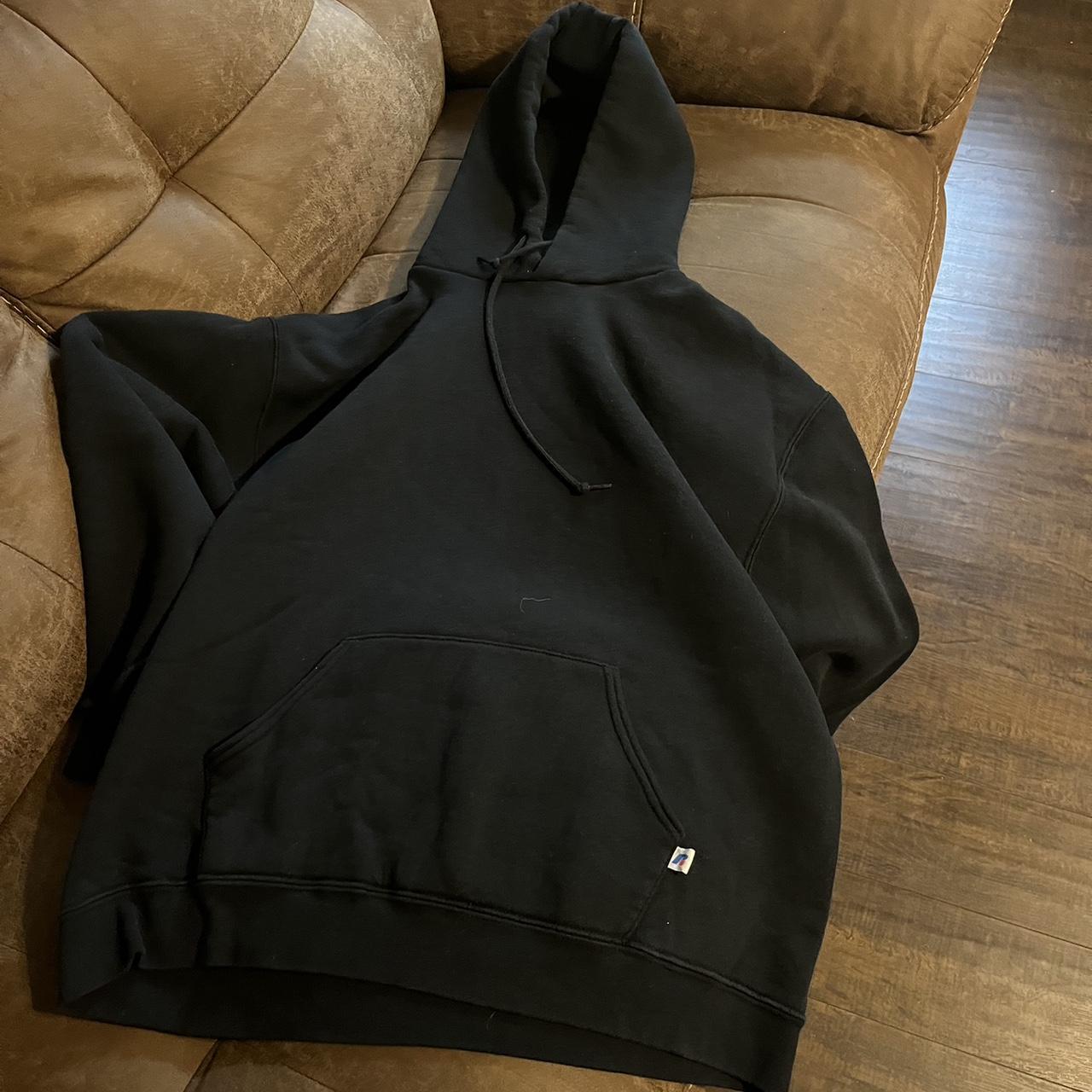 vintage russell hoodie. tag messed up size xl fits... - Depop