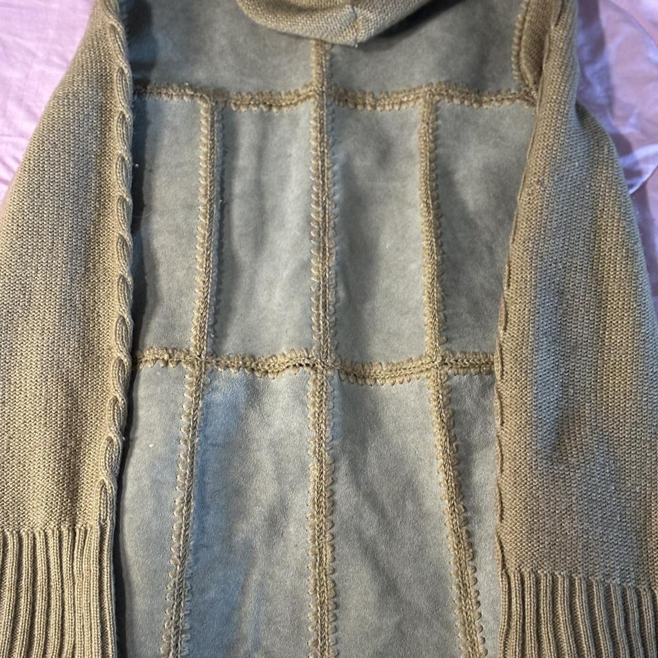 Cowhide and acrylic jacket used condition. Some... | Depop